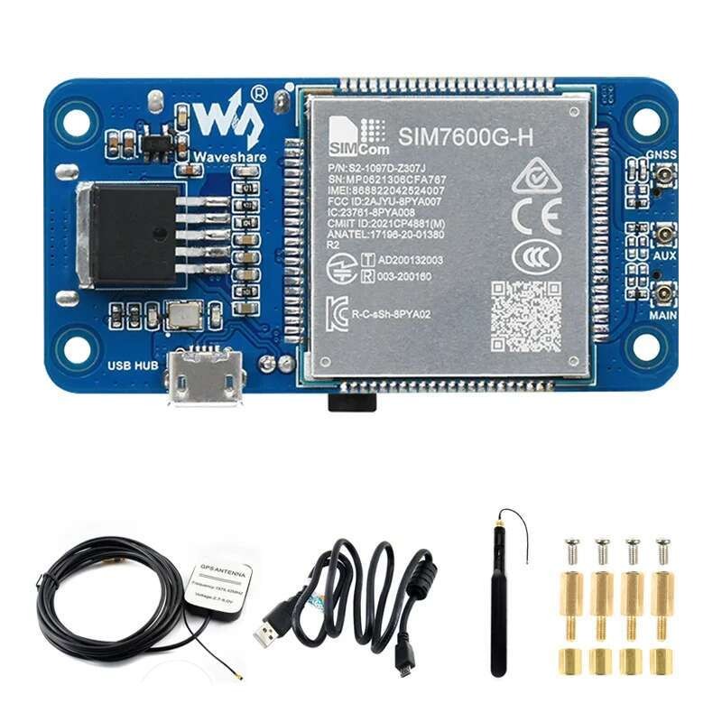 Raspberry Pi บอร์ดขยาย SIM7600G-E 4G HAT (B) รองรับ LTE Cat-4 4G 3G 2G ...