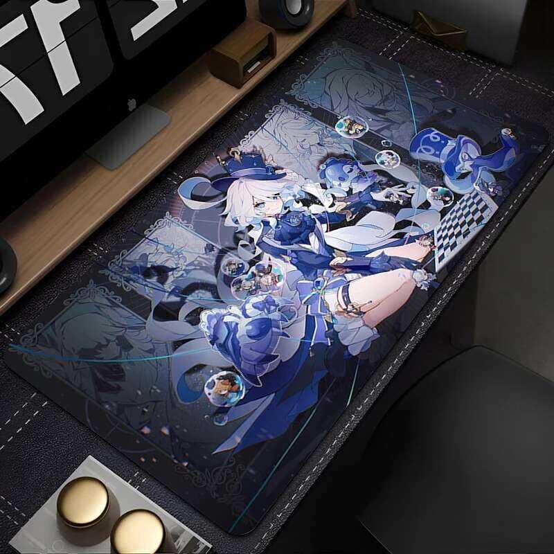 Furina Genshin Impact Mouse Pad ขนาดใหญ่แล็ปท็อป Gamer คีย์บอร์ดพรม ...