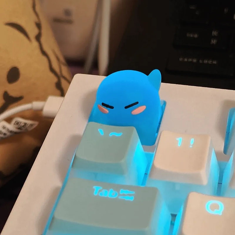 Rimuru Keycap น่ารักการ์ตูน MX Switch Mechanical Handmade เรซิ่น Keycaps DIY ส่วนบุคคล Cool 3D ...