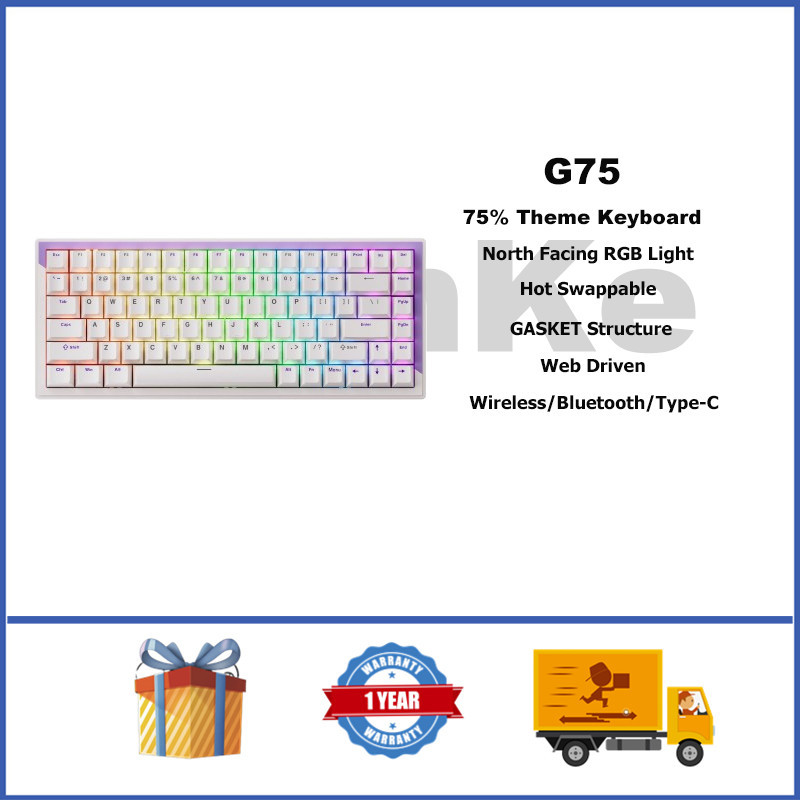 Drunkdeer G75 Magnetic Keyboard 75% Hot Swappable RGB GASKET Quick ...