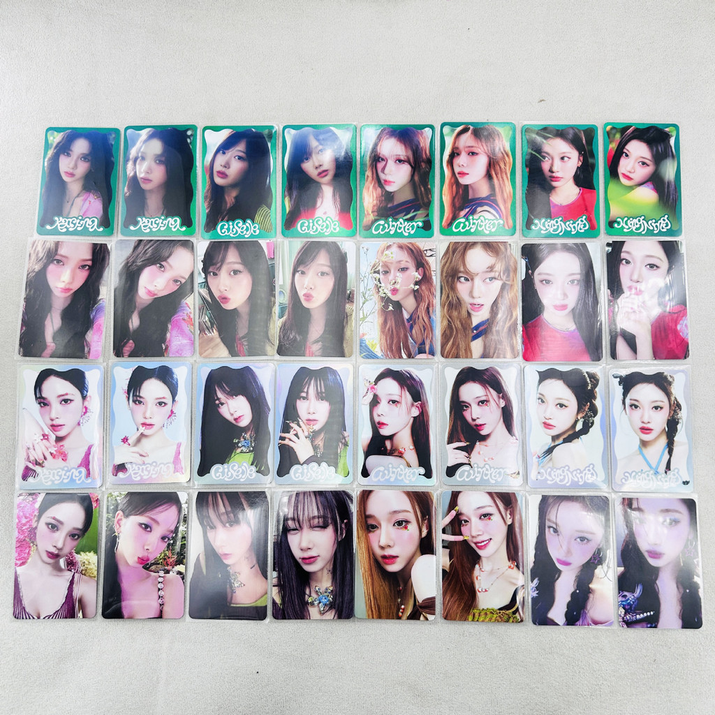 Kpop Aespa สุ่มการ์ดคอลเลกชันตารางปฏิทิน World Tour Scratch Card Idol ...