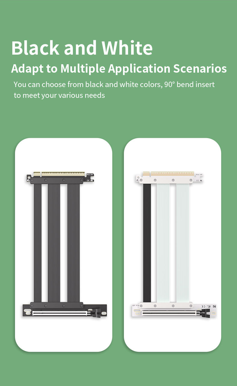 PCIe 5.0 Riser Cable GEN 5 x16 PCI Riser Extender ยืดหยุ่นความเร็วสูง ...