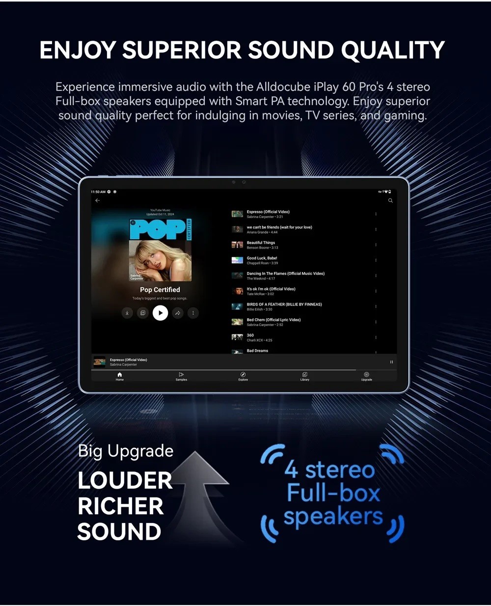 [แถมฟรี! หัวชาร์จ+เคส] ALLDOCUBE iPlay 60 Pro แท็บเล็ต หน้าจอ 11 นิ้ว ...