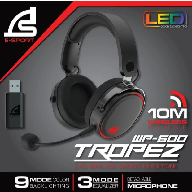 SIGNO E-Sport 2.4G Wireless Gaming Headphone TROPEZ รุ่น WP-600 (หูฟัง ...