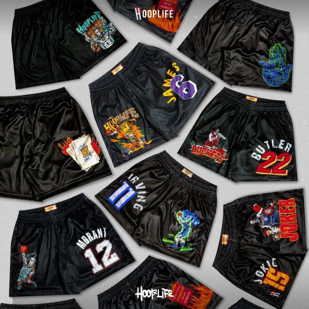 กางเกงขาสั้น กางเกงแฟชั่นเนวสตรีท HoopLife " Ghost Edition " Mesh ...