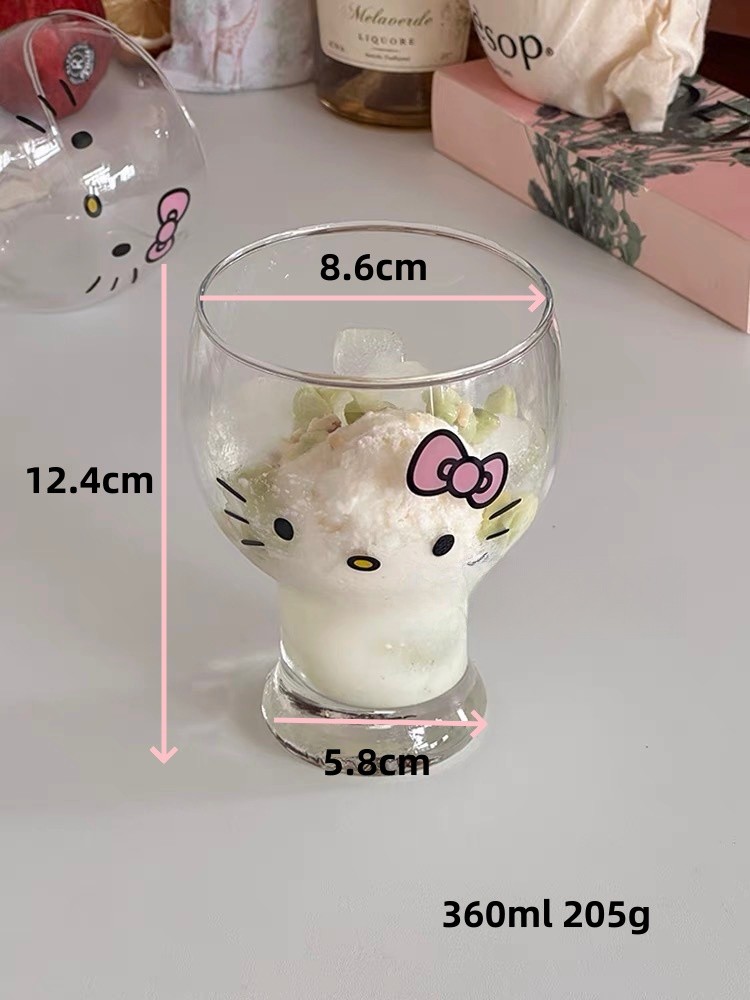 แก้วนม แก้วน่ารัก ลายkt2สีให้เลือก ขนาด 360ml พร้อมส่ง！！！ | Shopee Thailand