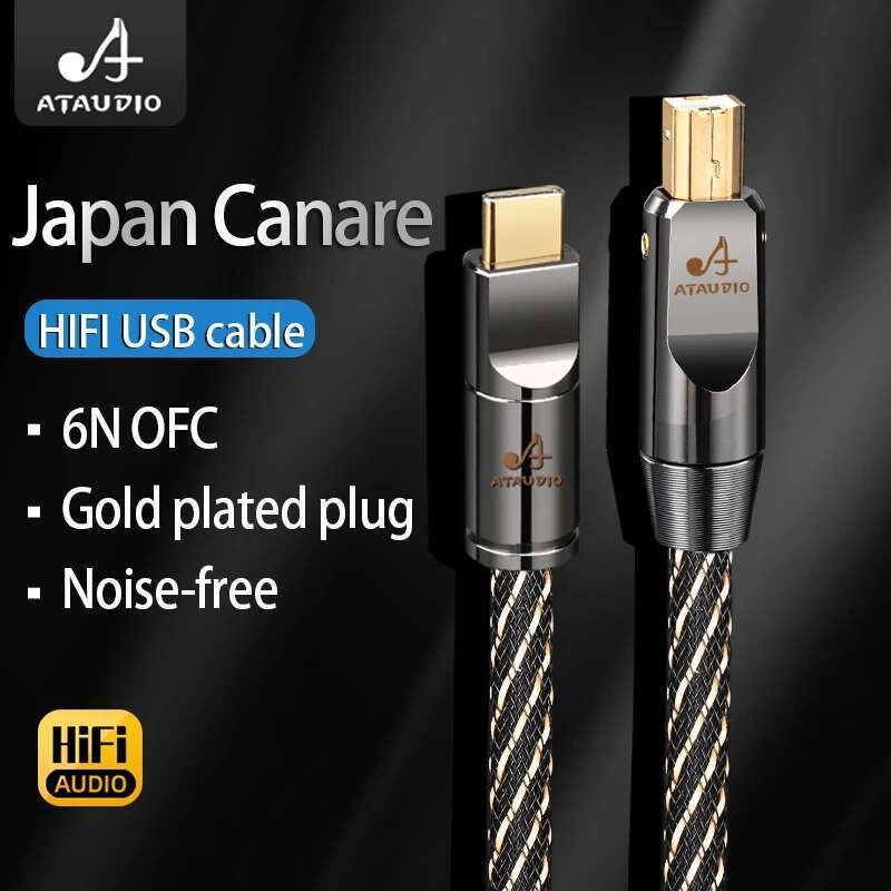 Canare HiFi สาย USB OTG 6N OFC ประเภท C ถึง Type B สาย USB ประเภท A ถึง ...