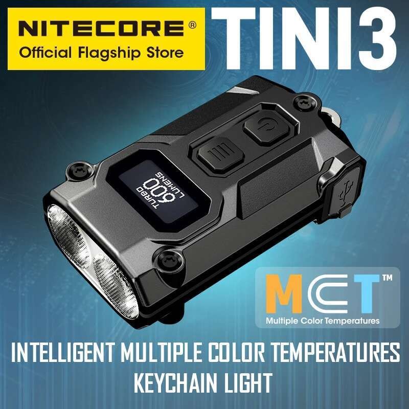 NITECORE TINI3 2025 EDC พวงกุญแจ Mini อุณหภูมิหลายสีไฟฉาย USB-C ชาร์จ ...