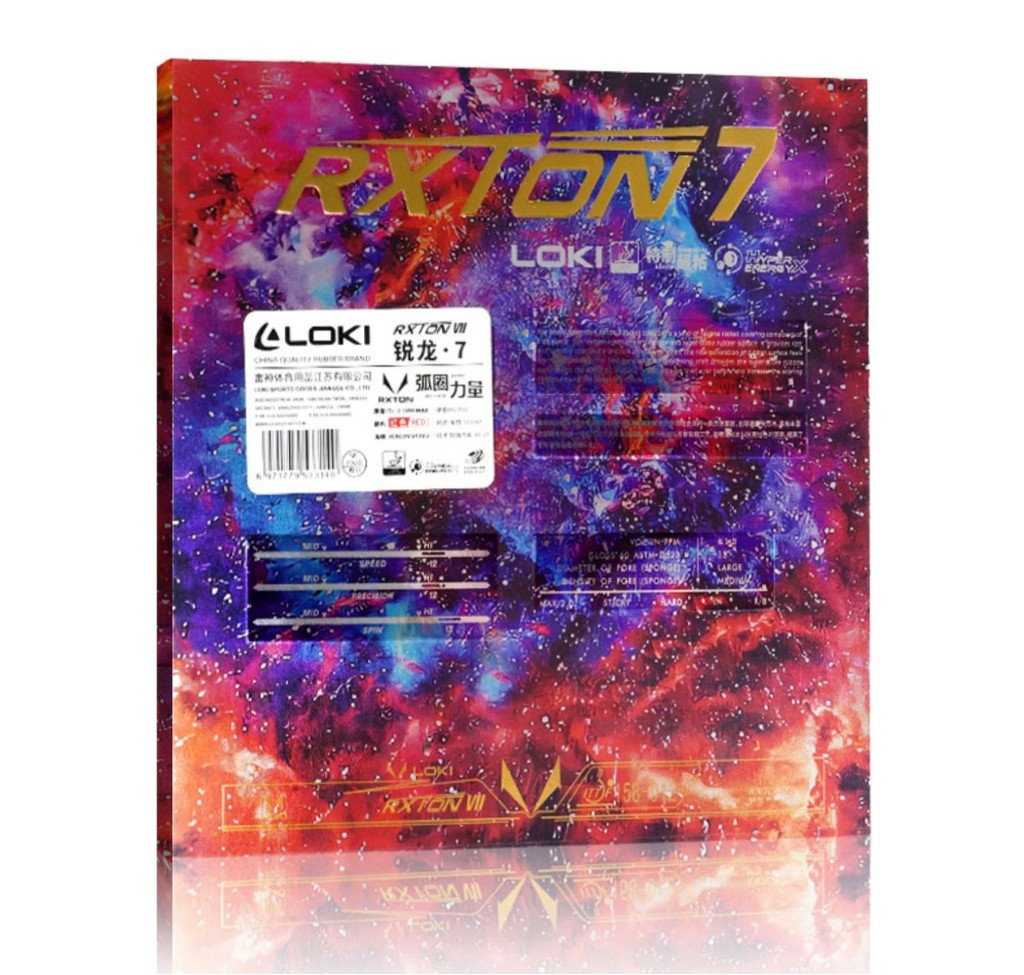 Original LOKI RXTON VII ยางปิงปอง Super Sticky RXTON 7 ฟองน้ําปิงปองสี ...