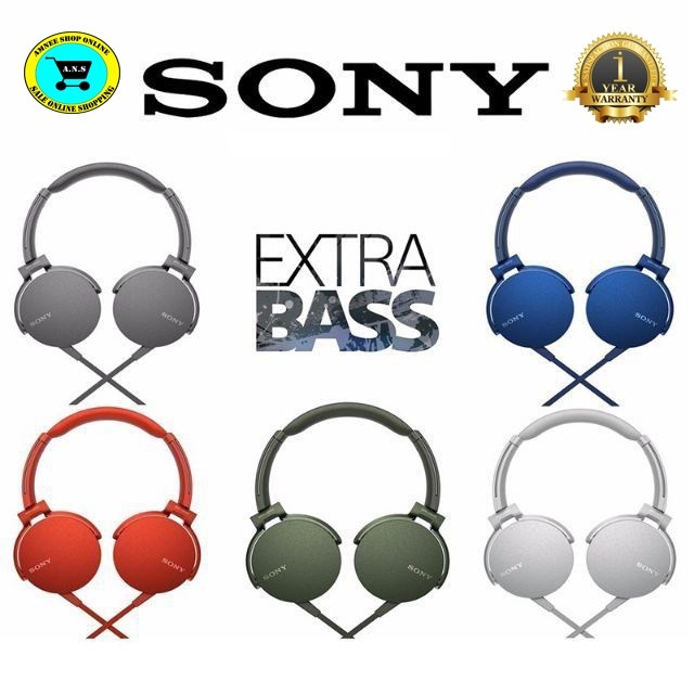 SONY MDR-XB550AP EXTRA BASS Wired On-Ear Headphones | Shopee Thailand