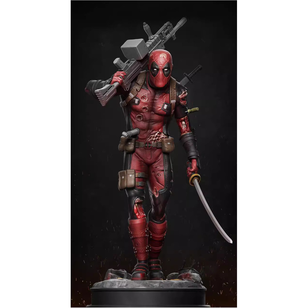 [พิมพ์รุ่นสีขาว] Deadpool Battle Damage Double Head รุ่น 1: 24GK สีขาว ...