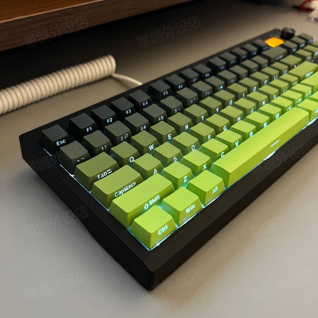 Matcha Gradient Translucent PBT Keycap รองรับ Wooting Made68EZ63 Mu68 ...