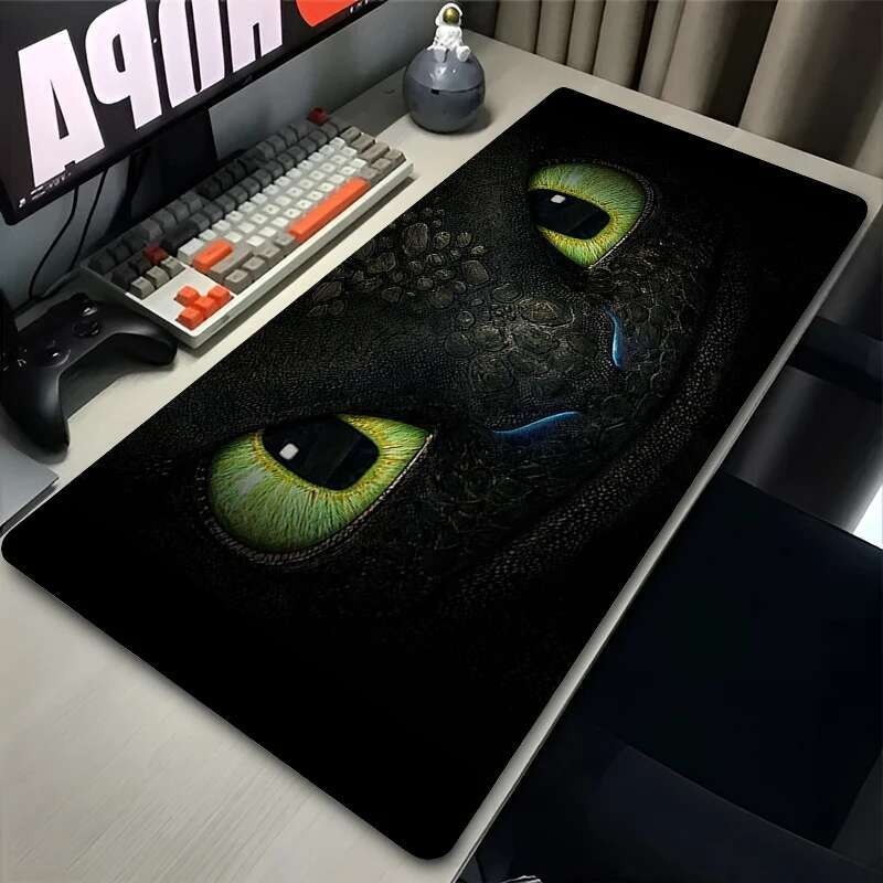 แผ่นรองเมาส์แล็ปท็อปอุปกรณ์เล่นเกมแป้นพิมพ์พรมXXLอะนิเมะT-toothless ...