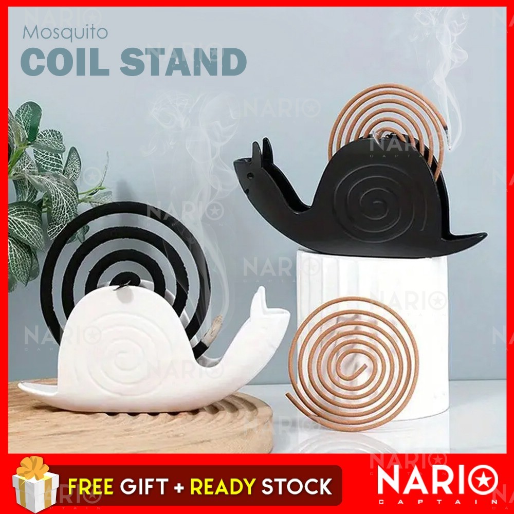 Nario Home Living Snail Coil Burner ผู้ถือยุงทนไฟ Coil Ash Storage Rack ...