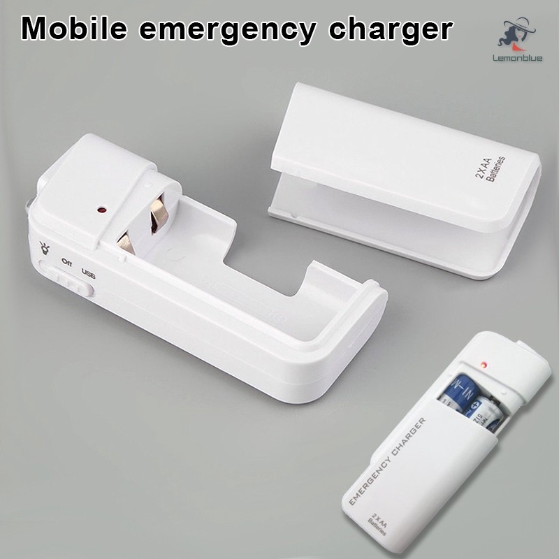 ในสต็อก Universal Portable USB Emergency 2 AA Battery Extender Charger ...