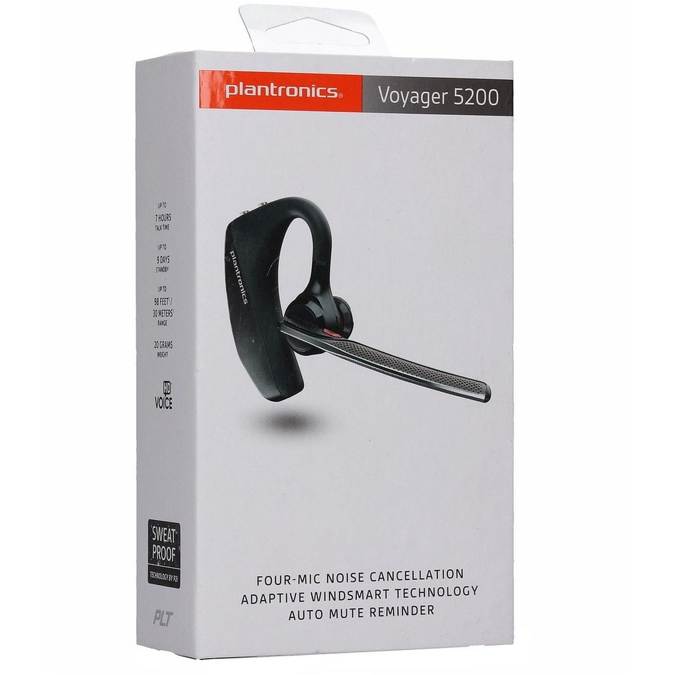 Plantronics Voyager 5200 Noise Cancelling Wireless Bluetooth Headset ...