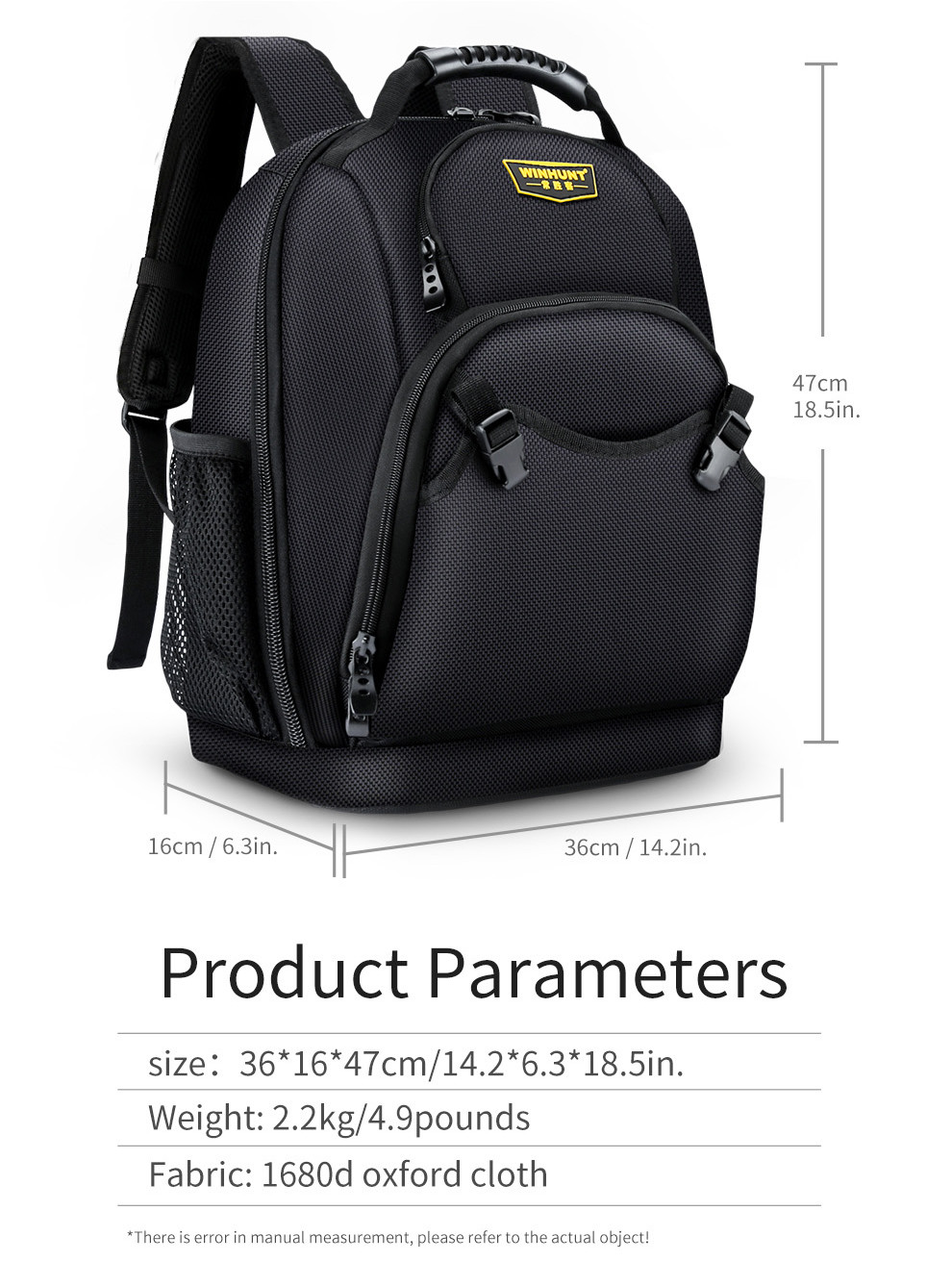 Winhunt Heavy-Duty Tool Bag กระเป๋าสะพายไหล่อเนกประสงค์กันน้ําทนต่อการ ...