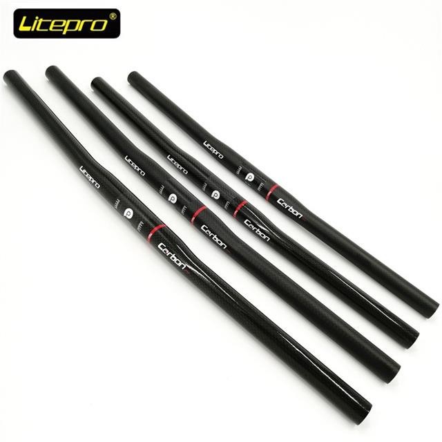 ในสต็อก Litepro handlebar จักรยานพับคาร์บอนไฟเบอร์ BMX handlebar ...