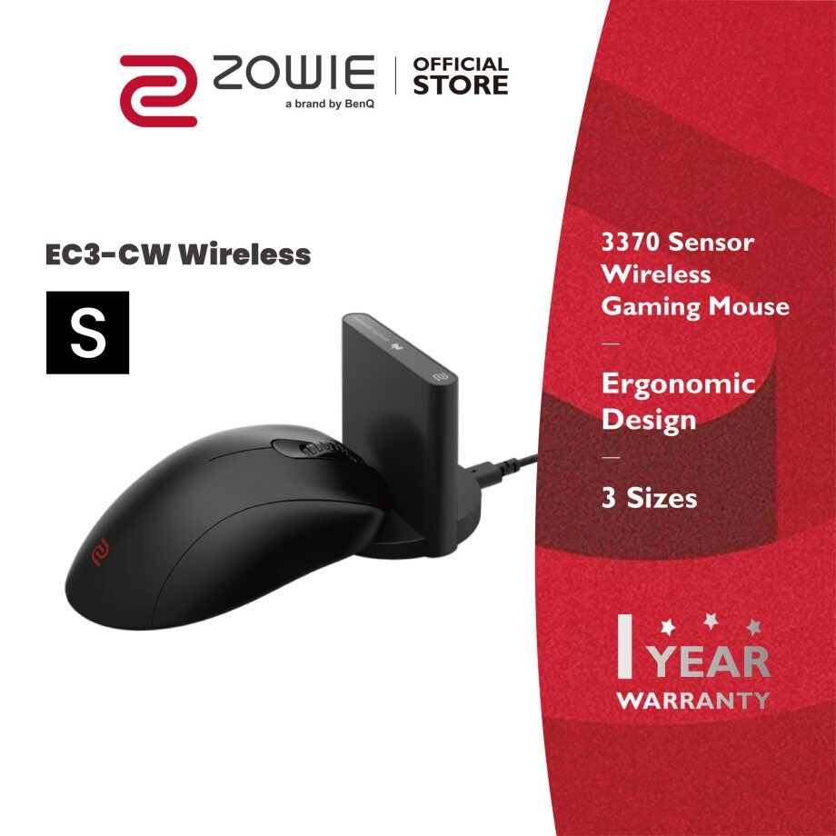 ZOWIE EC3-CW Wireless Mouse For Esports ขนาด S/เล็ก (เมาส์เกมมิ่ง, เมาส์ไร้สาย) | Shopee Thailand