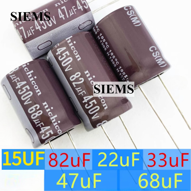 ใหม่ Original อลูมิเนียม Electrolytic Capacitor 450V 15UF 22UF 33UF 47UF 68UF 82UF Capacitor ...