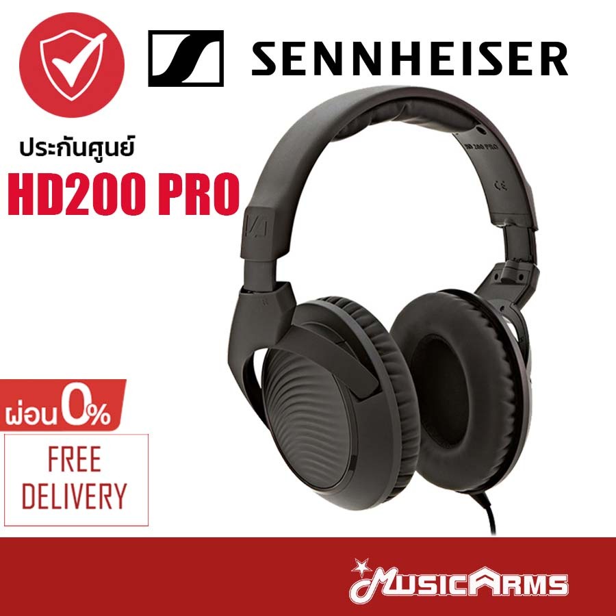 [ใส่โค้ดลด1000บ.] Sennheiser HD200 PRO หูฟังมอนิเตอร์ Studio Monitor ...