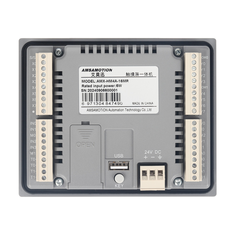 All-in-one เครื่อง 7 4.3 นิ้ว HMI + PLC AMX-FX3U Controller Ethernet ...