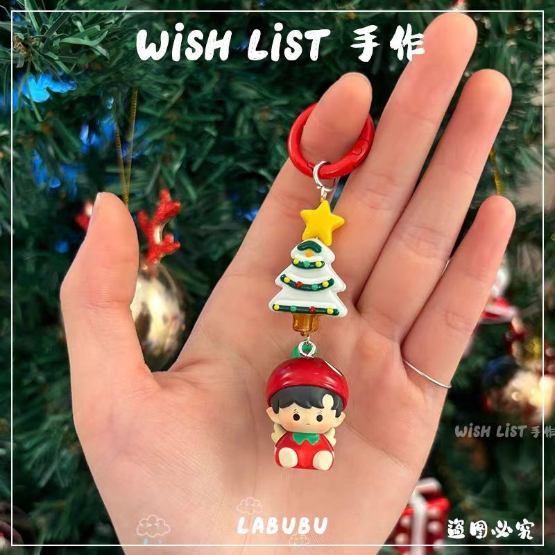 พร้อมส่ง popmart Christmas PARTY Series popbean พวงกุญแจน่ารัก POP Bean ...