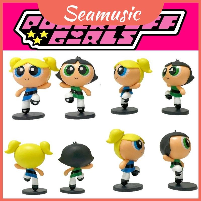 Powerpuff 4 ชิ้นสาว Pvc ตัวเลขการกระทําสําหรับเด็กตกแต่งของขวัญบ้าน Shopee Thailand