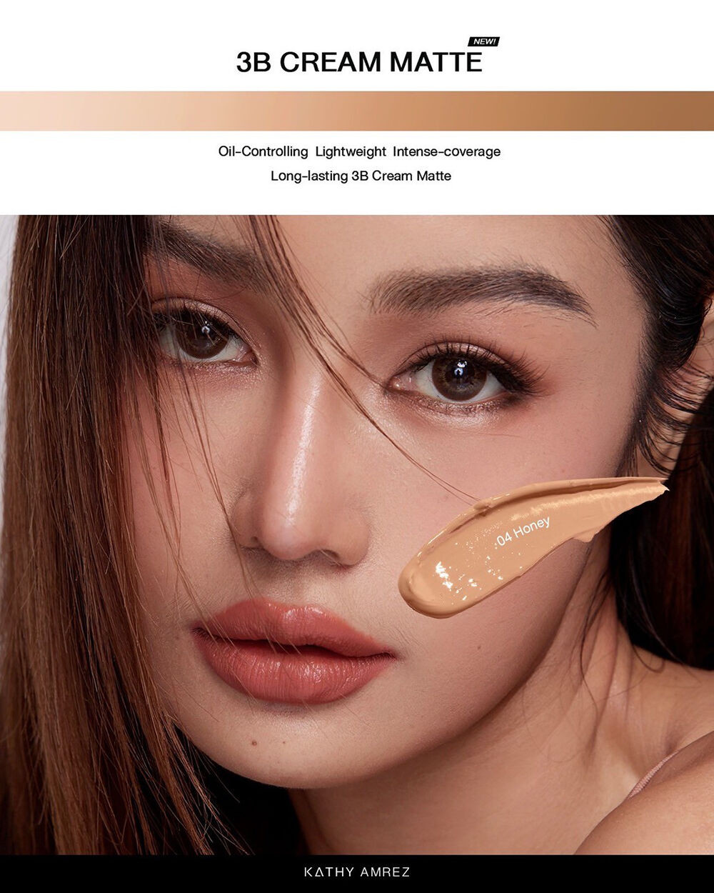 KATHY AMREZ 3B Cream Matte 5g เคธี แอมเร็ซ แป้งทินท์เนื้อครีมละเอียด ...