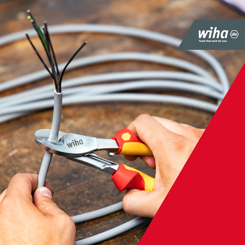 Wiha 43662 เครื่องตัดสายเคเบิล 1000V VDE-tested ฉนวนไฟฟ้าเครื่องตัดลวด ...