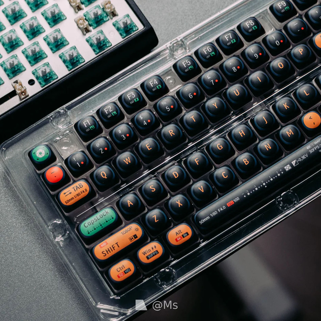 กล้อง Keycap MOG โปรไฟล์ 125 คีย์ PBT Wooting EZ63 Mad68 Aula F75 ...