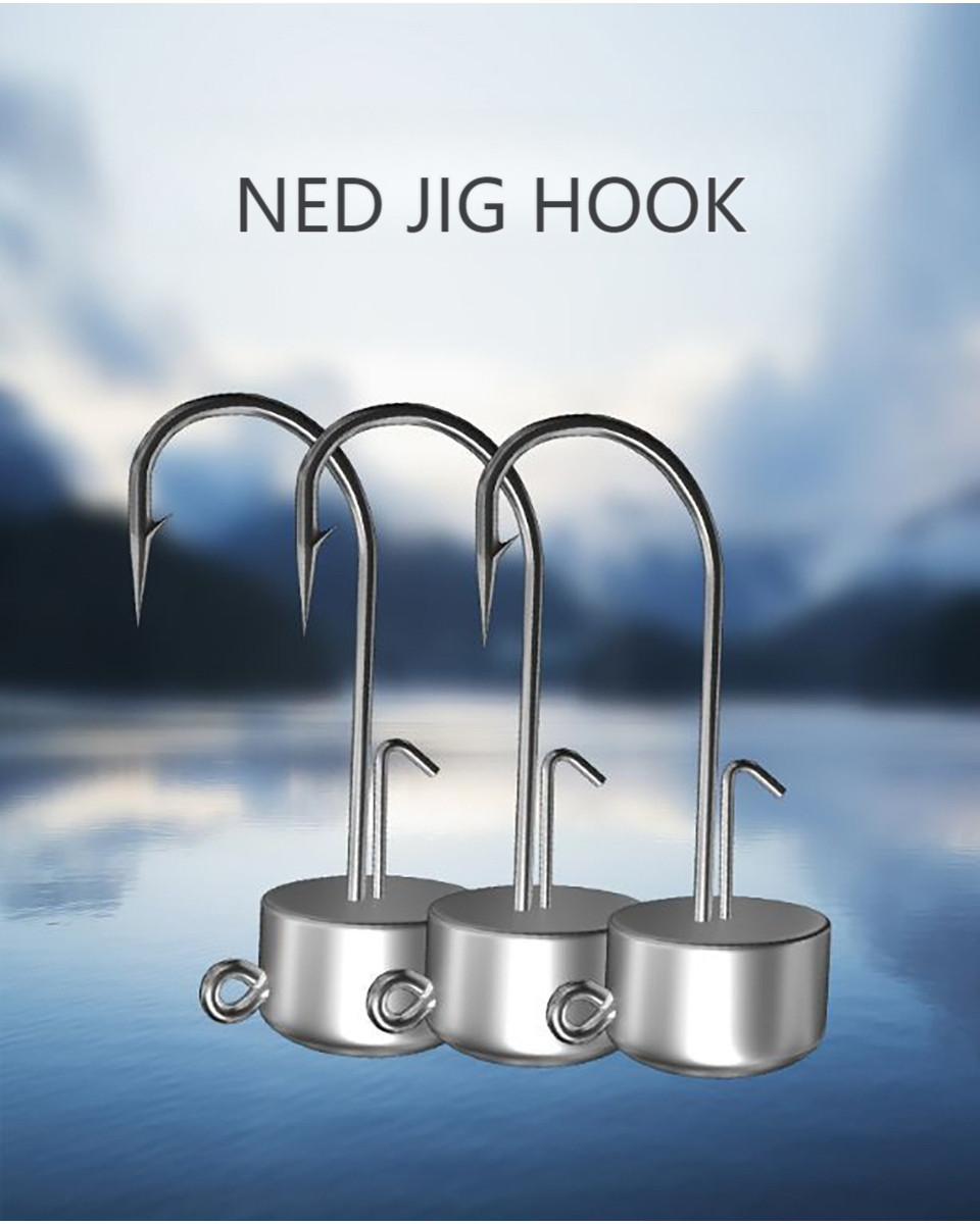 Skybaits 5 ชิ้น Ned Rig Jig Head Hook 1.5g/2.5g/3.5g/5g/7g/10g เห็ดตะขอ ...