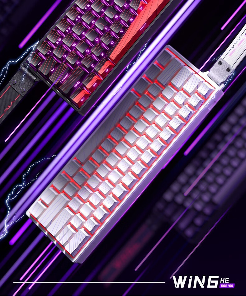 Aula WIN60 WIN68 Rapid Trigger คีย์บอร์ดแม่เหล็กสวิทช์แบบมีสาย RT หยุด ...