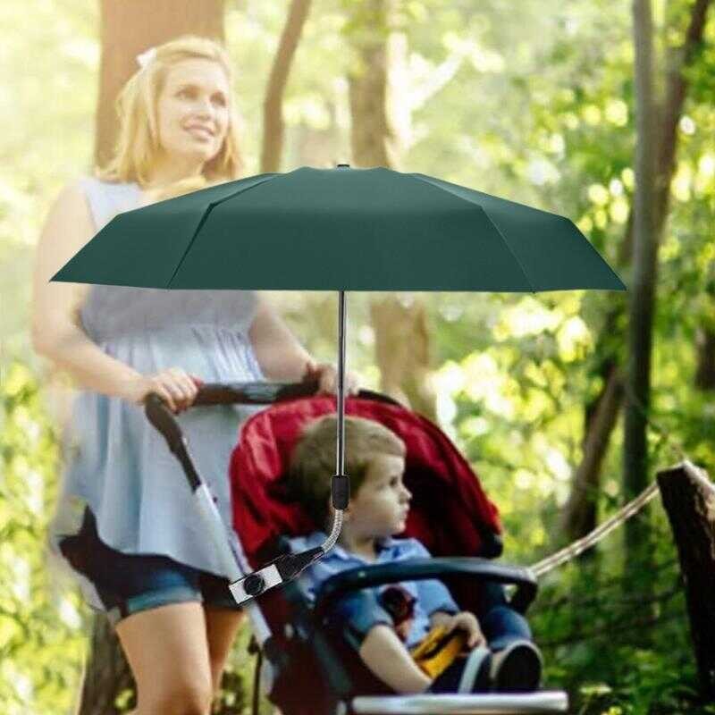 Clip On Clamp-On 360 Adjustable Stroller Shade Pushchair Sun Parasol ...
