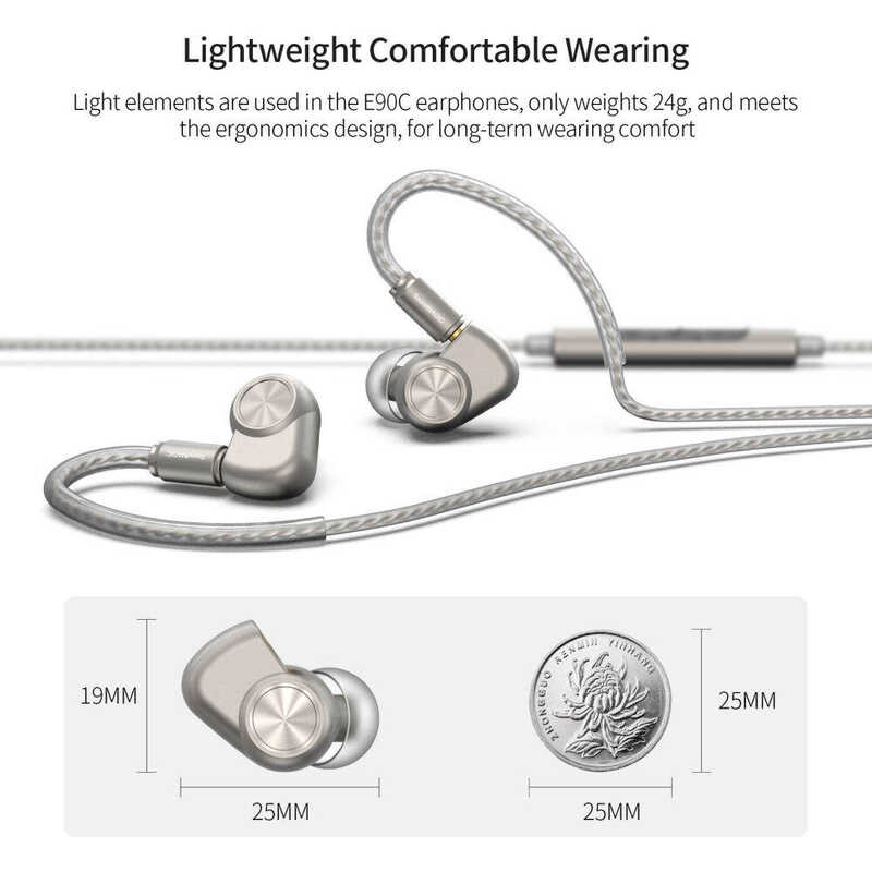 Soundmagic E90c หูฟังแบบมีสายพร้อมไมโครโฟน Coaxial Dual Driver ห ...