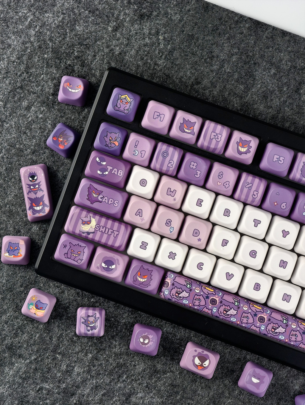 Gengar Keycap MOA โปรไฟล์ 130 คีย์ PBT Dye Sublimation Aula F75 F99 ...