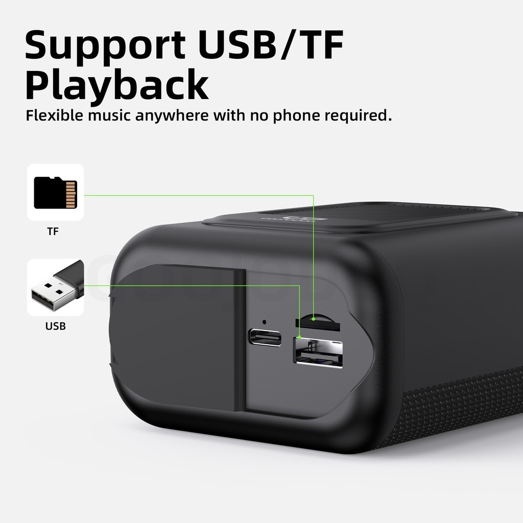 GOOJODOQ Fabric Bluetooth Speaker RGB Lighting High Quality Hi Fi Sound ...