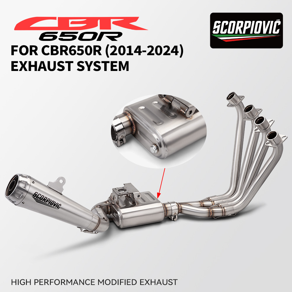 ท่อไอเสียรถจักรยานยนต์ CBR650F CBR650 CB650F ท่อลิงค์ด้านหน้า Escape ...