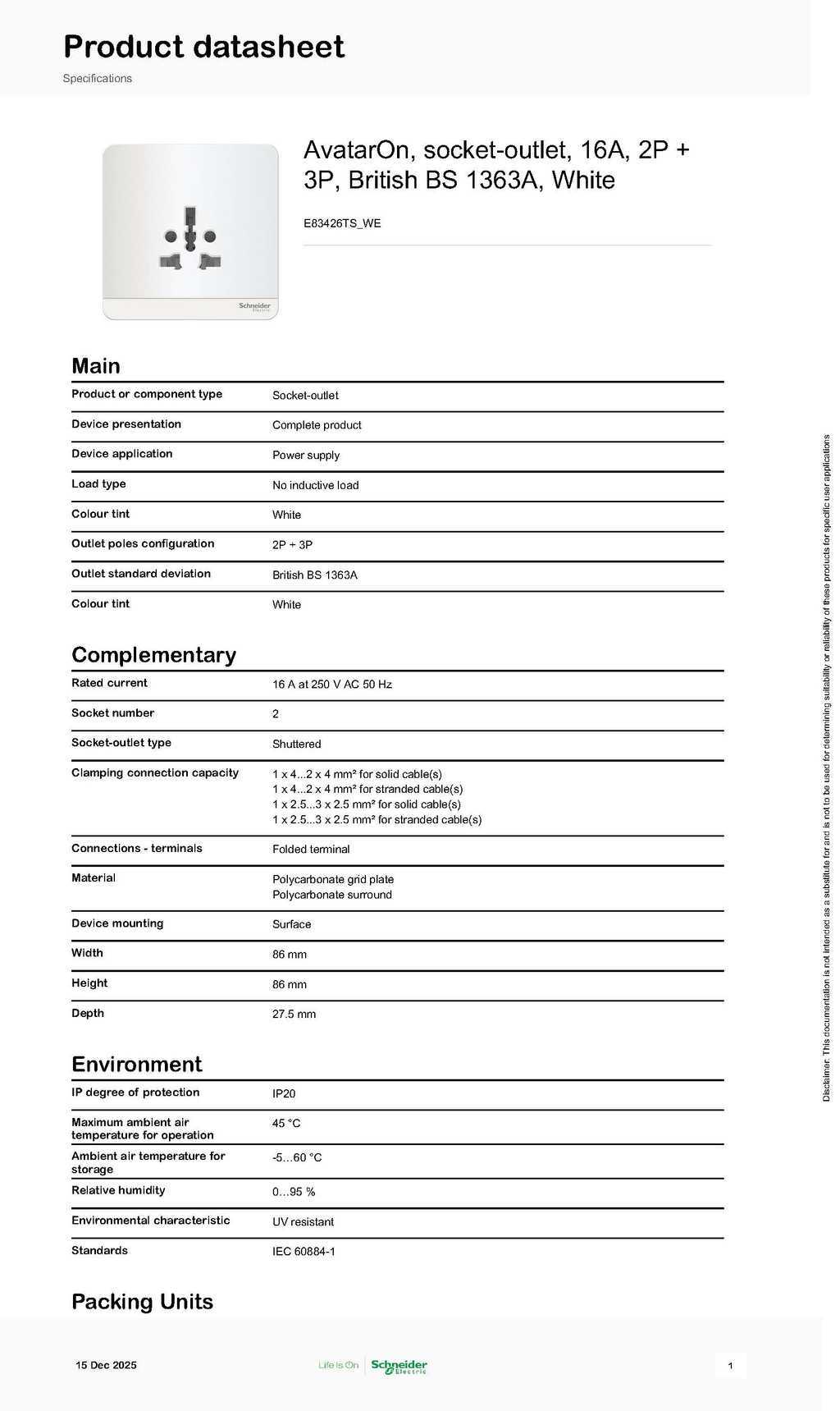 ยกลัง | Schneider Electric Socket-Outlet 16A 2P+3P British BS 1363A ...
