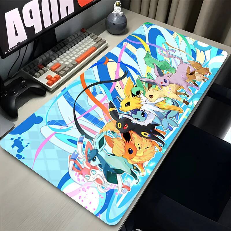 ญี่ปุ่นอะนิเมะแผ่นรองเมาส์ PC สีสัน Kawaii E-eevee Gamer ตู้ Mousepad ...