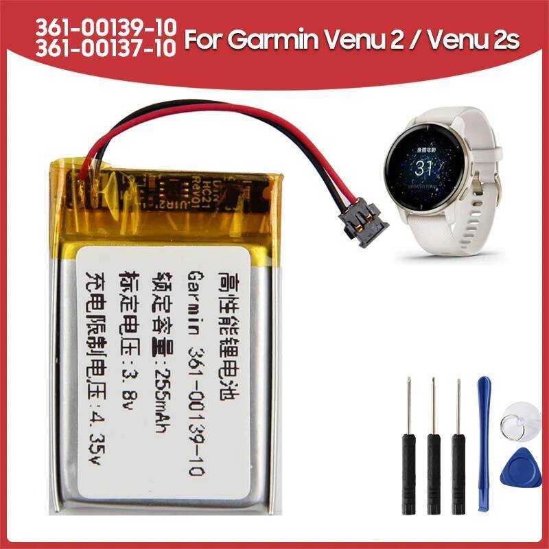 361-00137-10 แบตเตอรี่ทดแทน 2s 361-00139-10 สำหรับ Garmin Venu 2 225mAh ...
