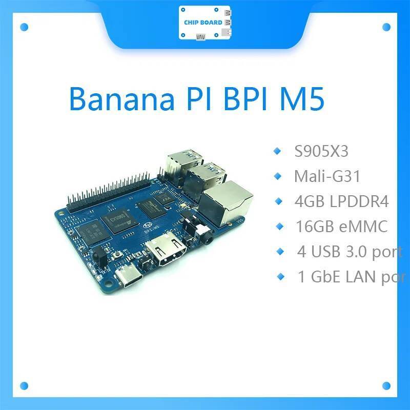 Banana PI BPI M5 คอมพิวเตอร์บอร์ดเดี่ยวรุ่นใหม่ Amlogic S905X3 Design ...