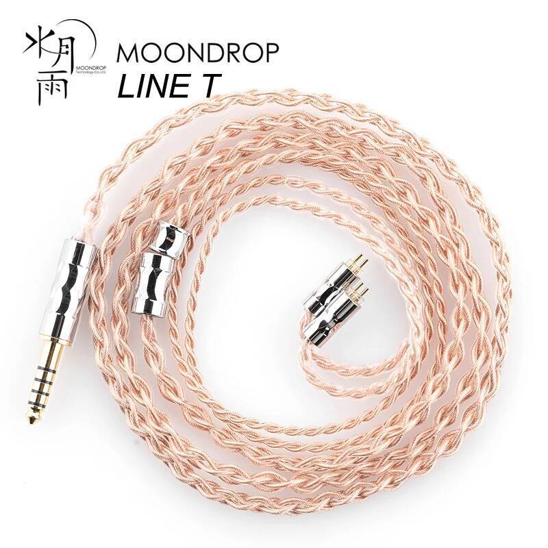 MOONDROP LINE T 6N คริสตัลทองแดง 196-Core Litz 0.78 มม.2Pin โครงสร้างหู ...