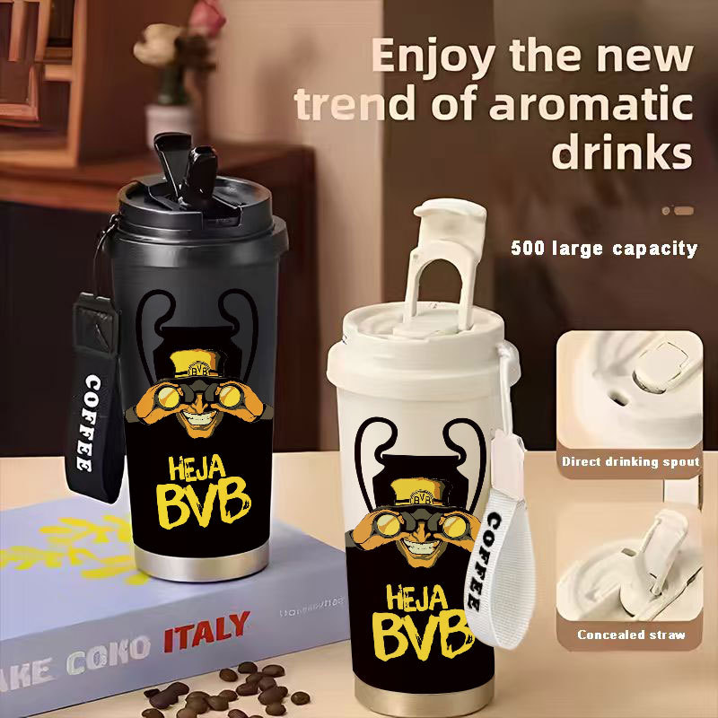 TERMOS Club Borussia Dortmund BVB สแตนเลสสตีลแก้วกาแฟถ้วย 500 ML แก้ว ...