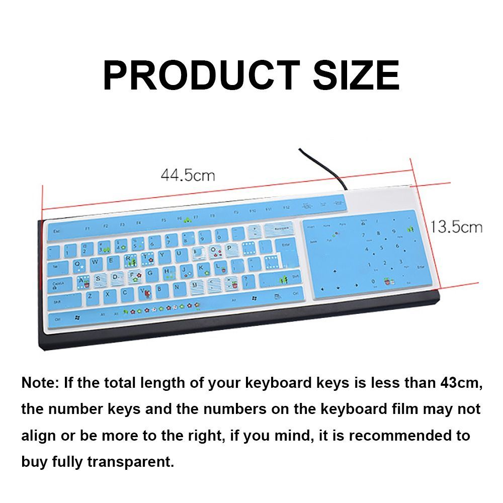 Colorful Full Coverage Keyboard Cover Dustproof Silicone Protective ...
