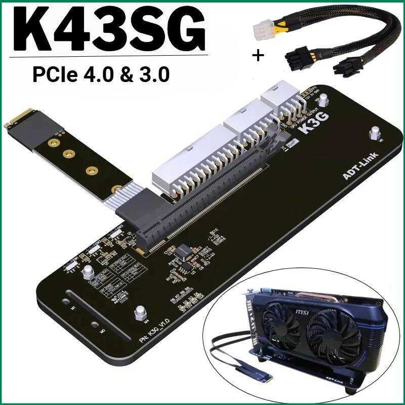 R43SG สายเคเบิล PCIE x4 M.2 NVMe ไปยัง PCIe 4.0 x16 GPU Dock อะแดปเตอร์ ...
