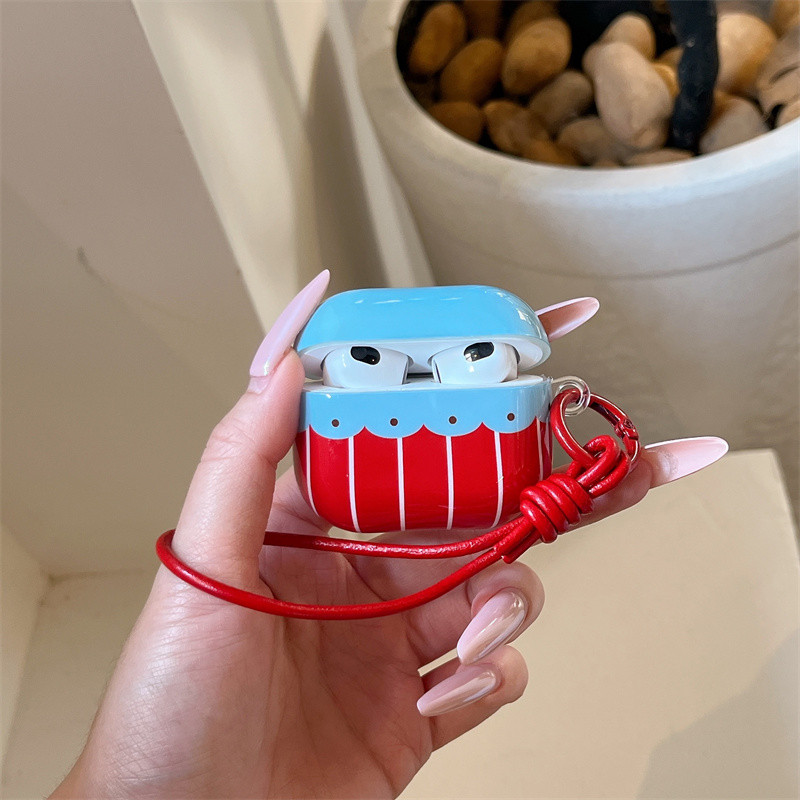 แถบสีแดงสําหรับ Airpods 1/2 3 Pro2 pro3 Airpods4 ชุดหูฟังไร้สายบลูทูธป้องกันกรณี AirPods Series ...