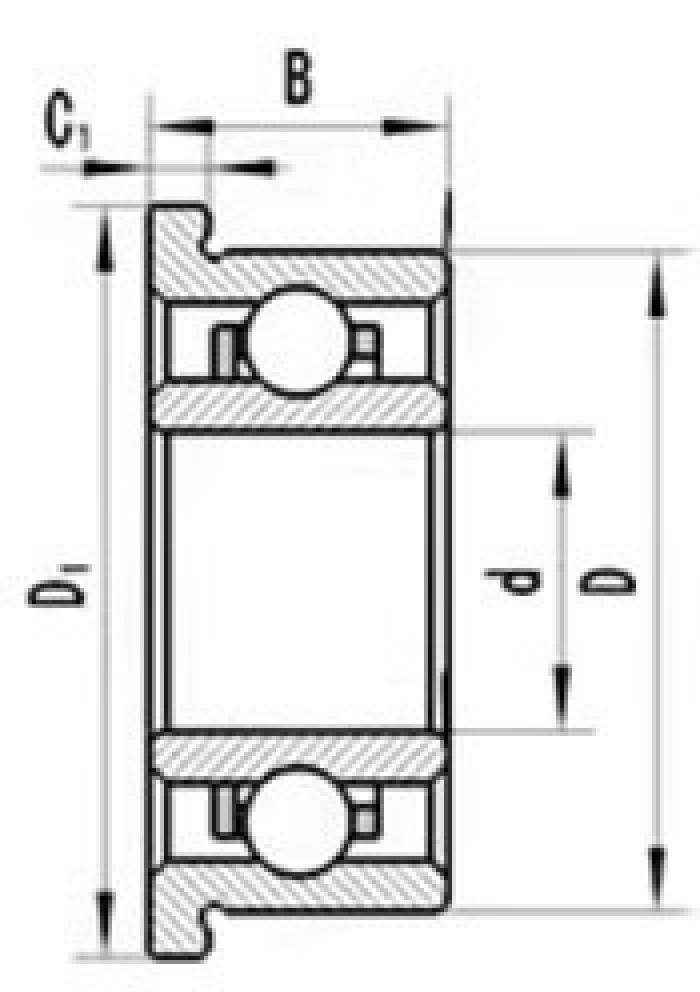 แบริ่งหน้าแปลนสแตนเลส SF695ZZ F695ZZ F695-2RS DDLF-1350 5 * 13 * 4 มม. ...