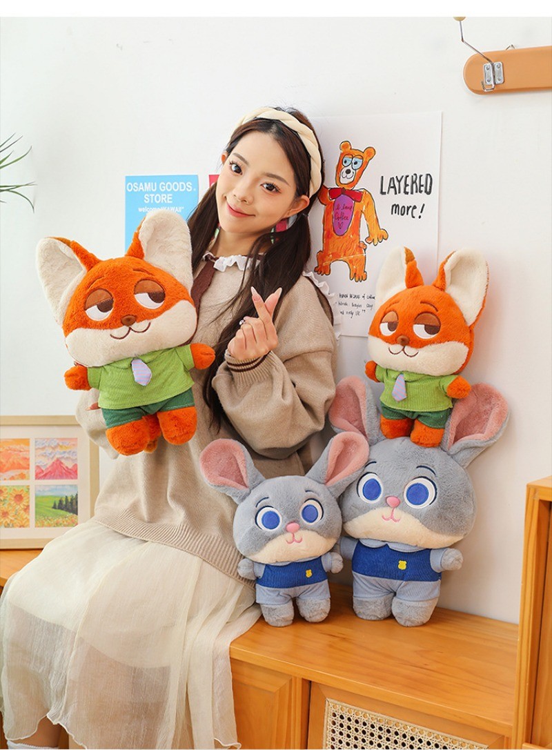 Zootopia Kawaii Judith Nick ของเล่นตุ๊กตาการ์ตูนตัวอักษร Fox กระต่าย ...