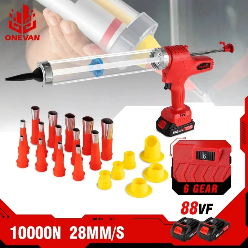 10000N Cordless Glue Gun 7500mAh Electric Caulking Gun Portable Glass ...